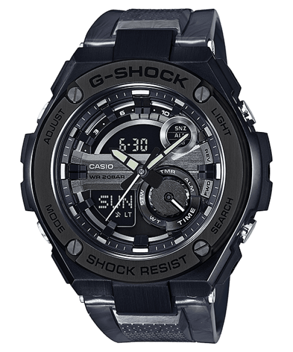 New G-Shock G-STEEL GST-210 Watches: Black & Gold, Black & White, Gold ...