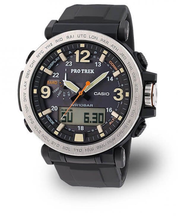Casio Pro Trek PRG-600 Tough Solar with Stainless Steel Bezel - G ...