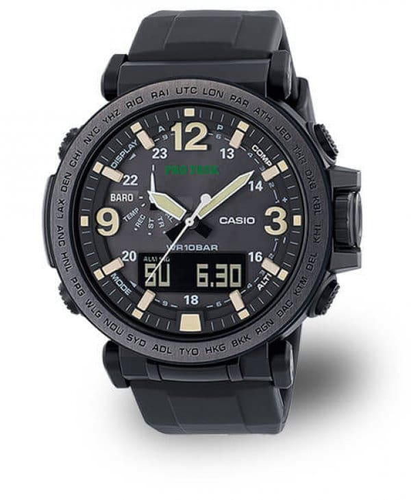 Casio Pro Trek PRG-600 Tough Solar with Stainless Steel Bezel - G ...