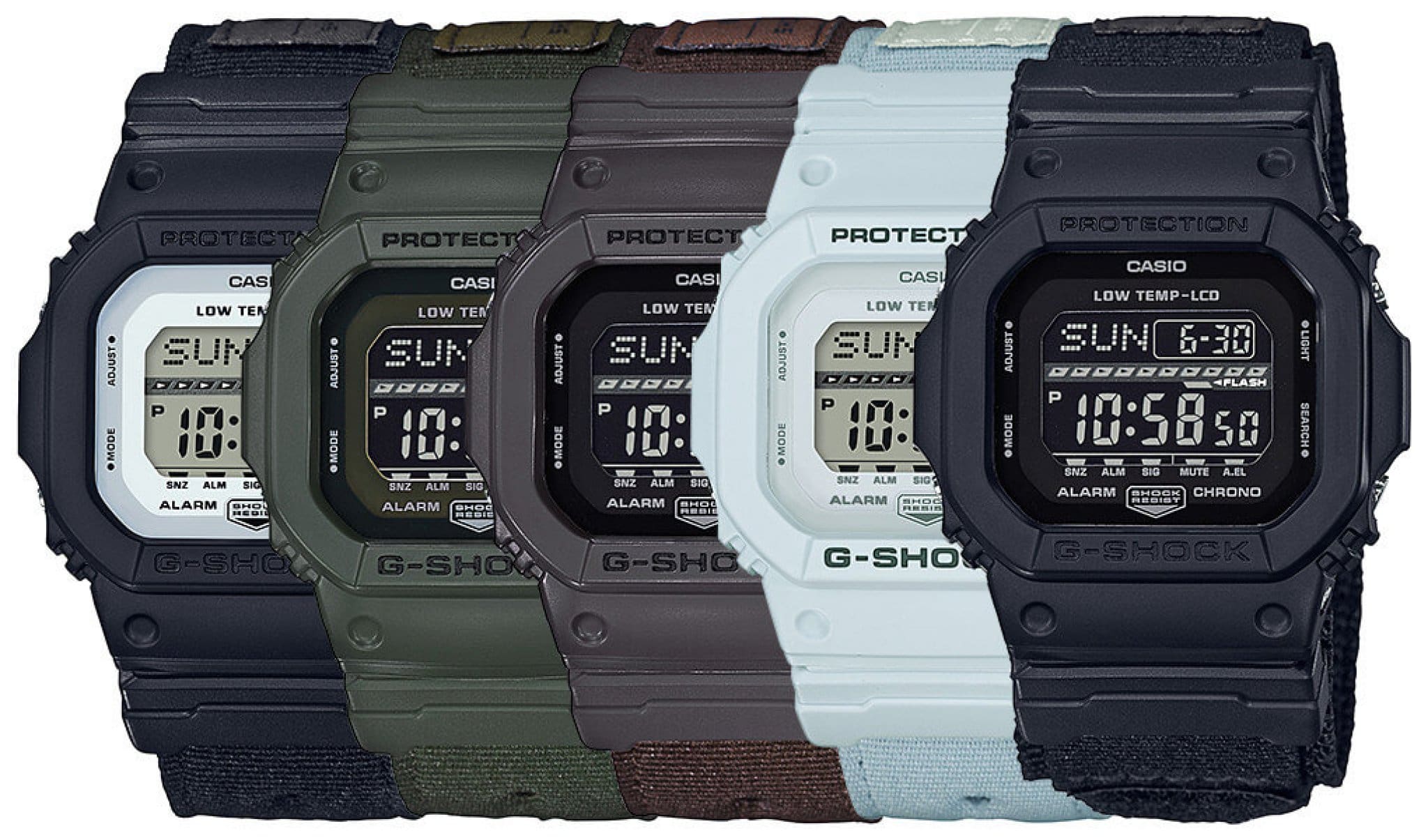 G-Shock G-LIDE GLS-5600CL/WCL with Cloth Band - G-Central G-Shock Fan Site