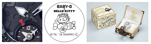 Hello Kitty x Baby-G BGA-190KT-1B & BGA-190KT-7B Black & White Pair for ...