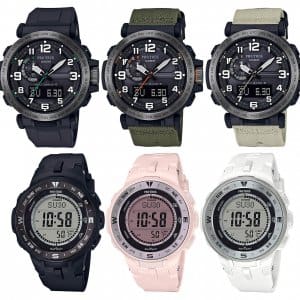 Pro Trek PRG-300 & PRW-3100Y Basic Black and Khaki Green - G-Central G ...