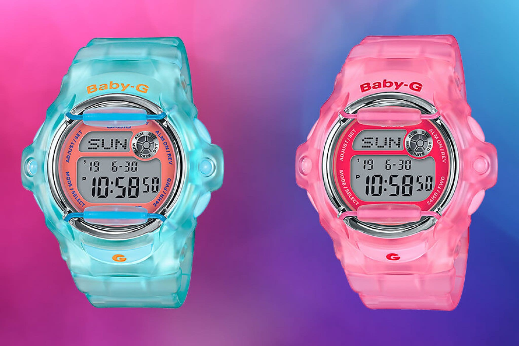 Baby-G BG-169R-2C & BG-169R-4E '90s Pop Colors - G-Central G-Shock Fan Site