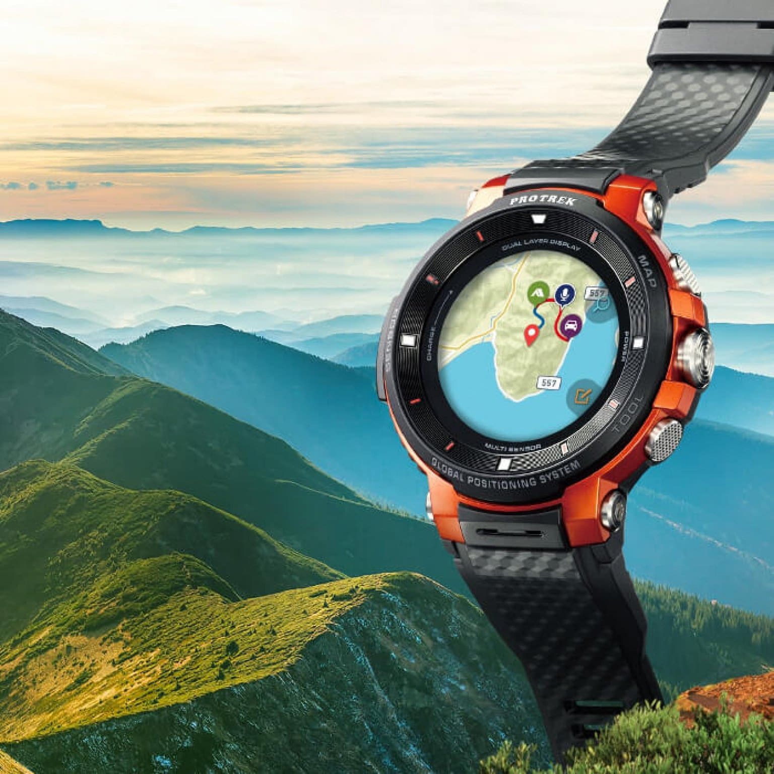 Casio Pro Trek Smart WSD-F30 smartwatch has a smaller case, better ...