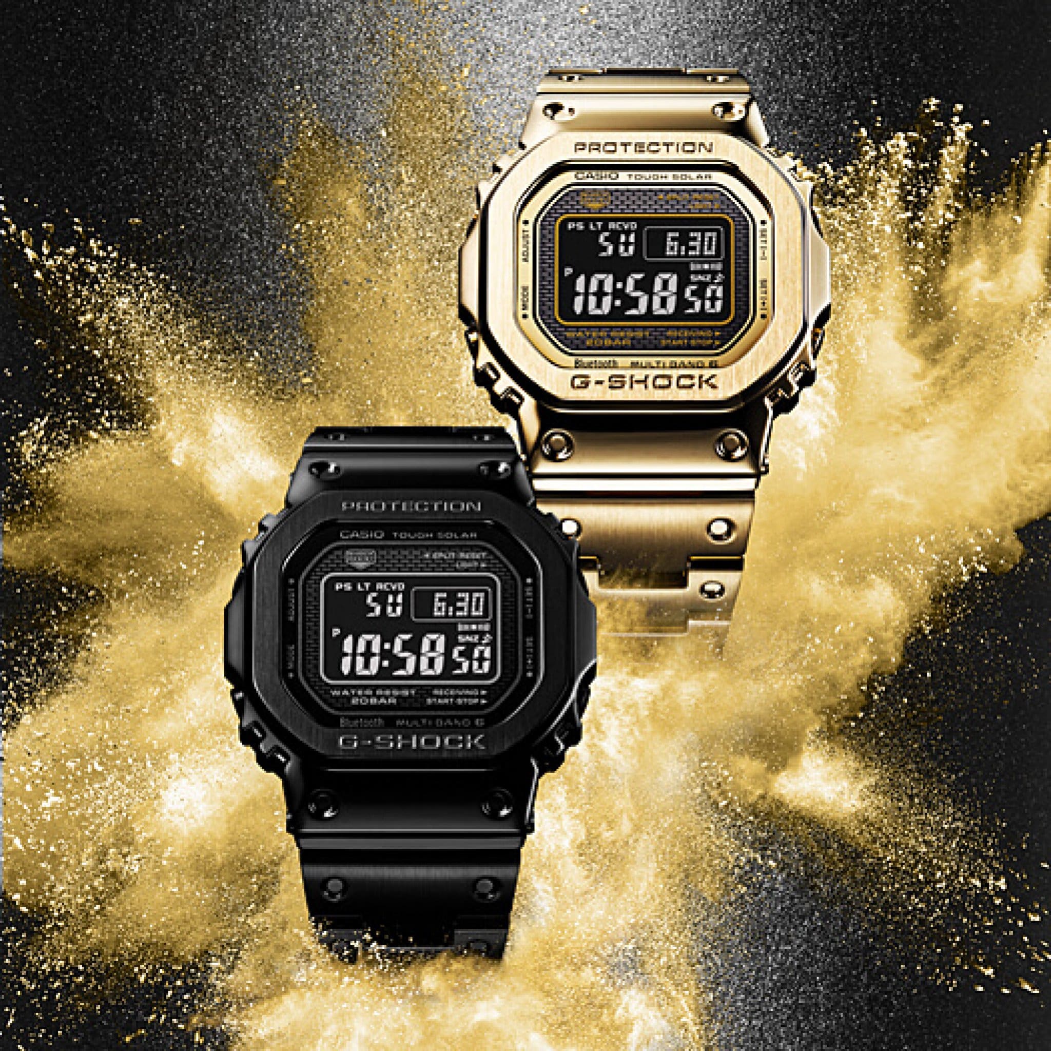 Full-Metal G-Shock GMW-B5000: GMW-B5000D-1 & GMW-B5000TFG-9 Stainless ...
