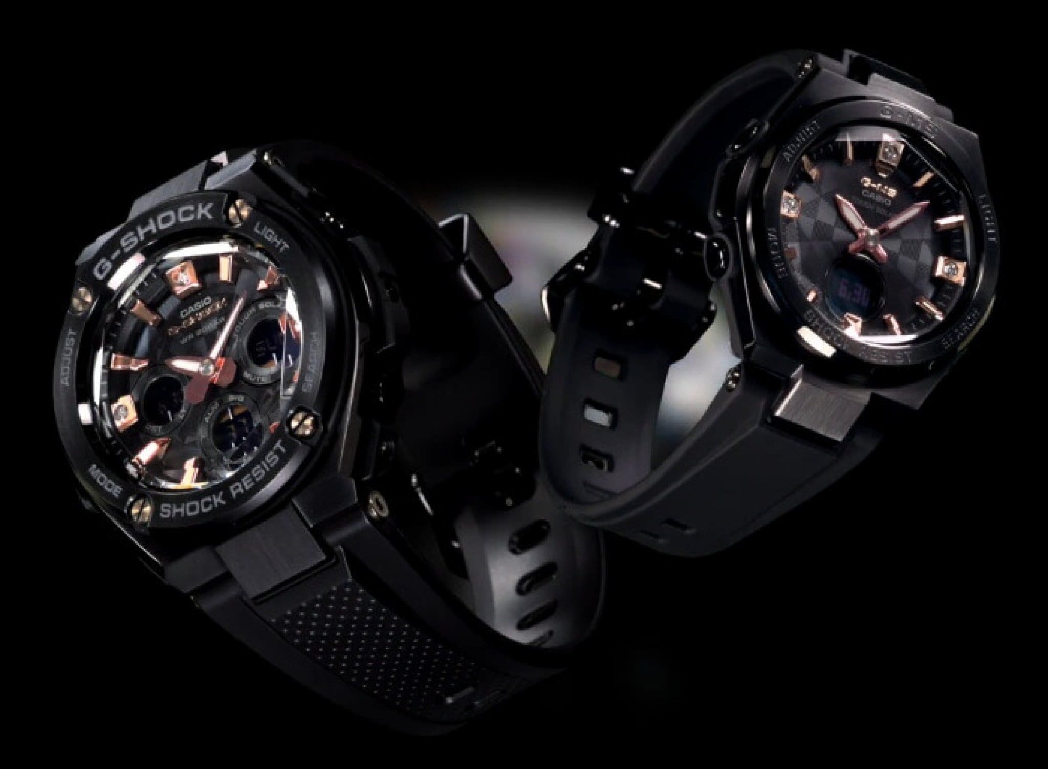 G-Shock G-STEEL GST-S310BDD-1A and Baby-G G-MS MSG-S200BDD-1A with ...