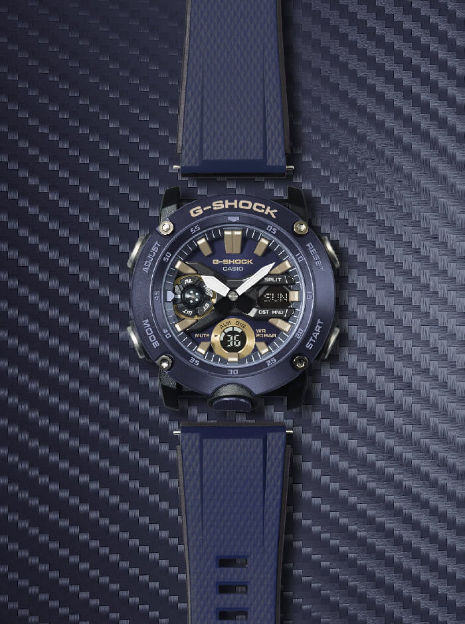 G-Shock GA2000-2A Utility Navy Color for North America - G-Central G ...