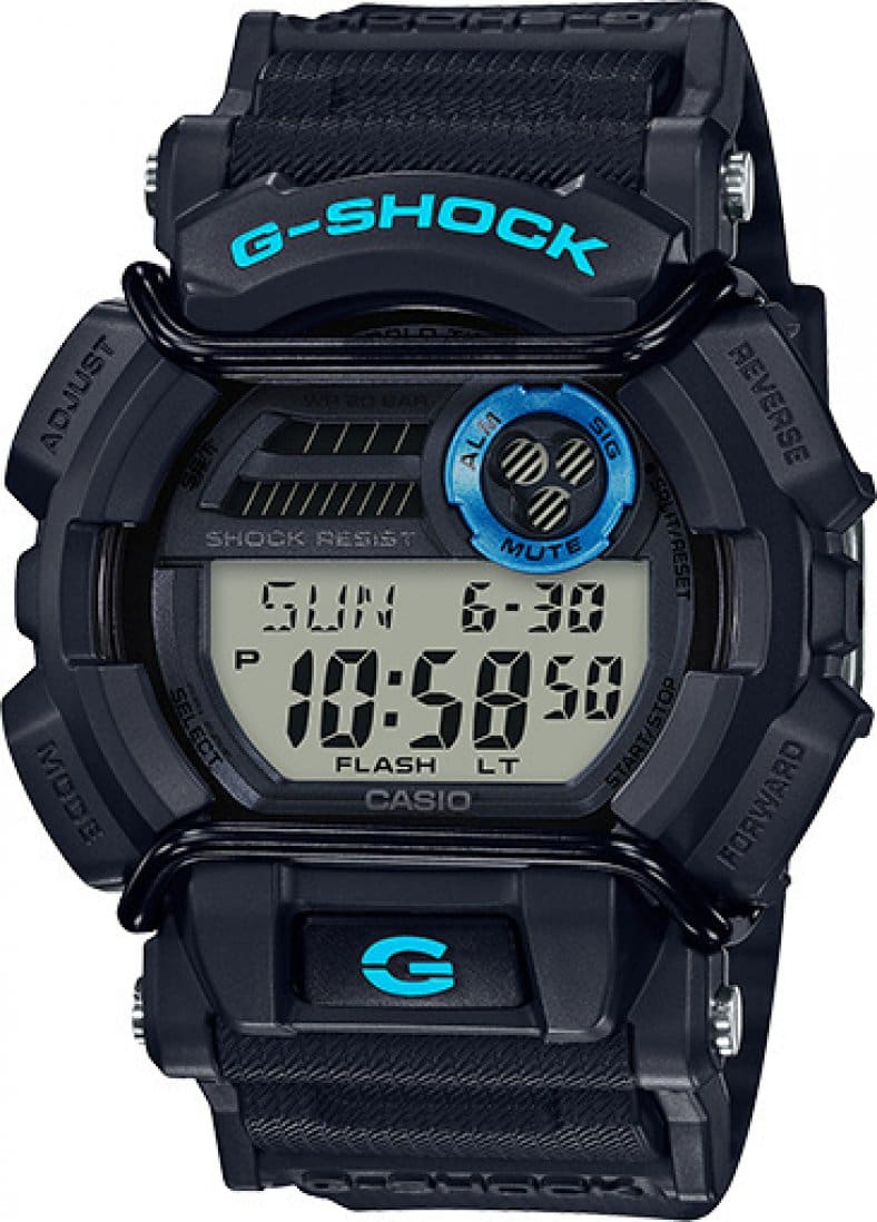 G-Shock GD400-1B2 Black with Neon Blue Accents - G-Central G-Shock Fan Site