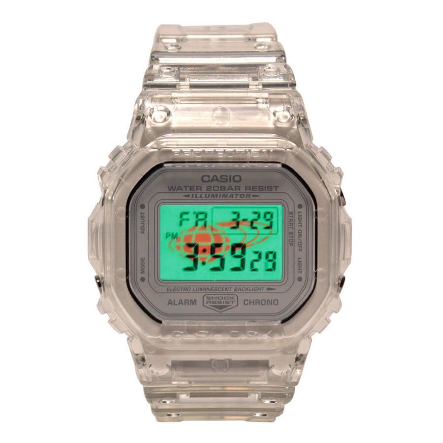 Beams x G-Shock G-B001 with dual bezel structure in black and skeleton ...
