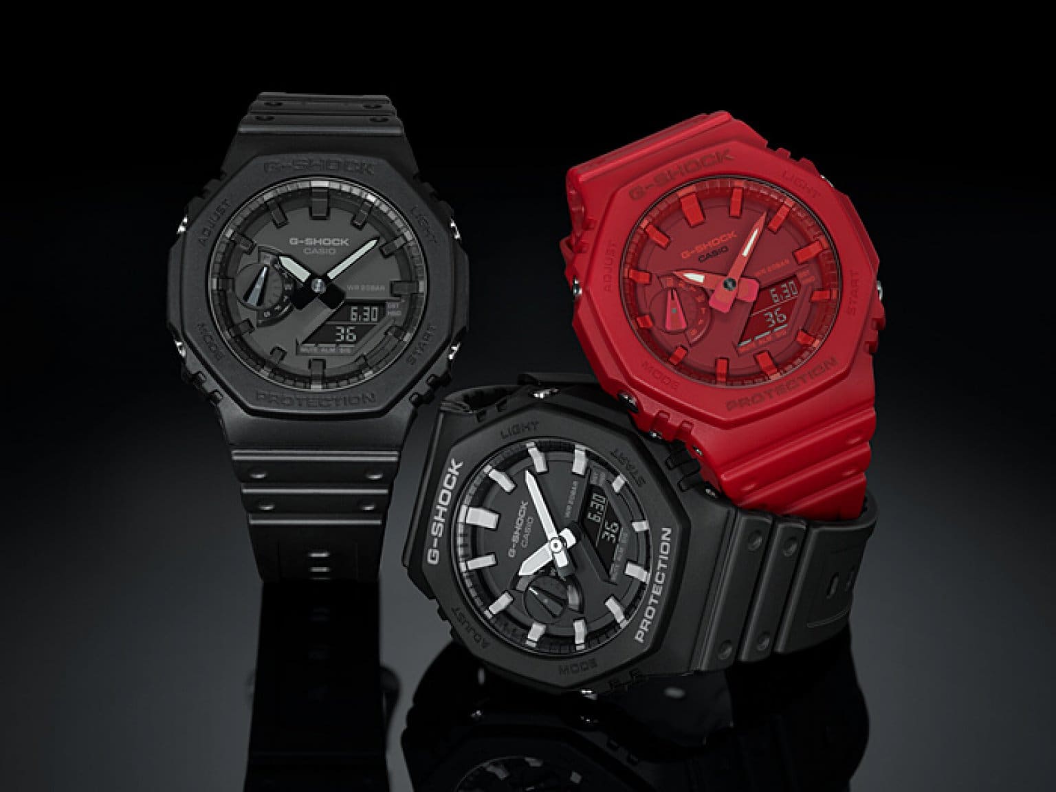 G-Shock GA-2100 "CasiOak" with octagonal bezel and thin case - G ...