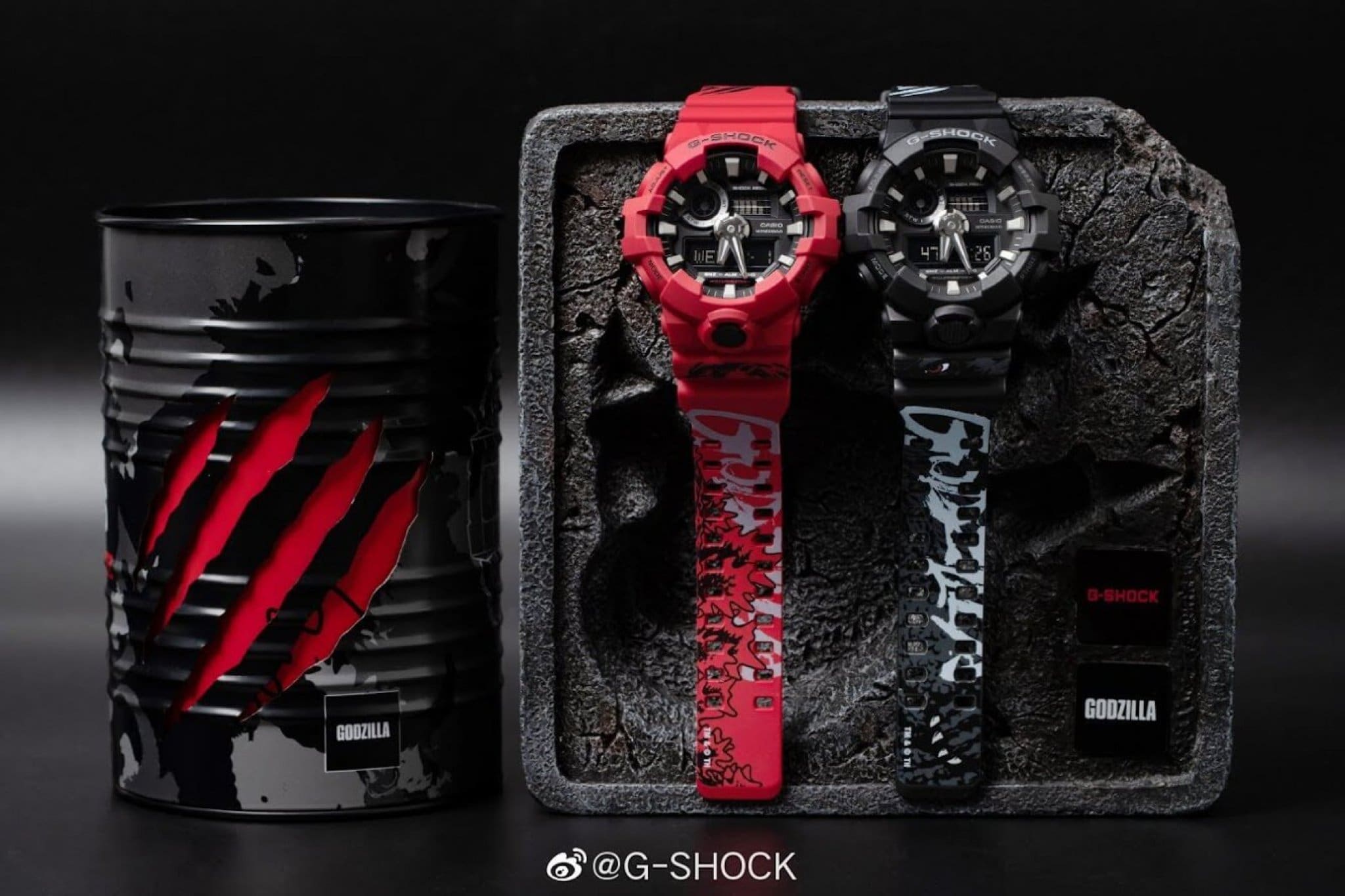 Godzilla x G-Shock GA-700 Pair Box Set - G-Central G-Shock Fan Site