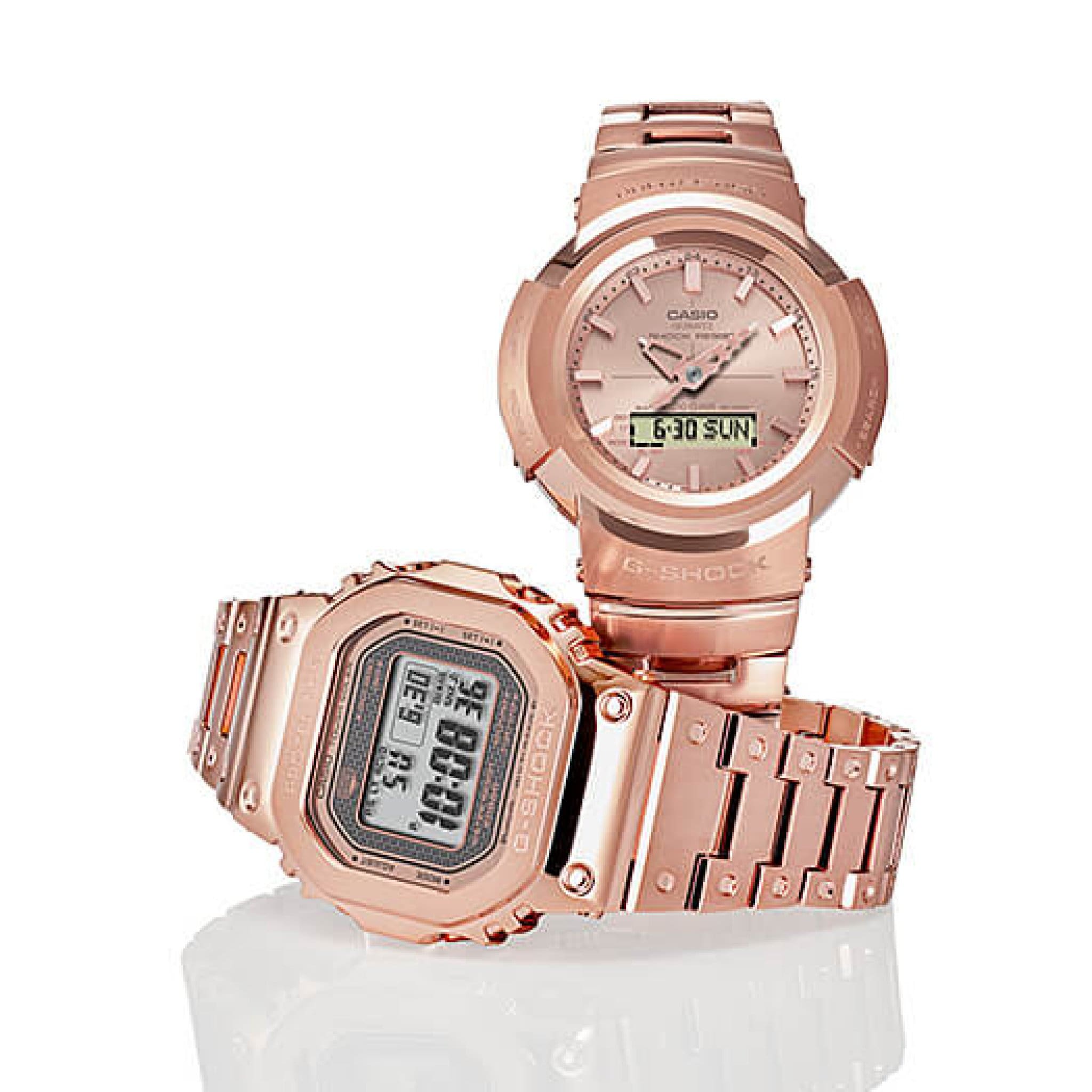 GMW-B5000GD-4 & AWM-500GD-4A: Full Metal Rose Gold IP - G-Central G ...
