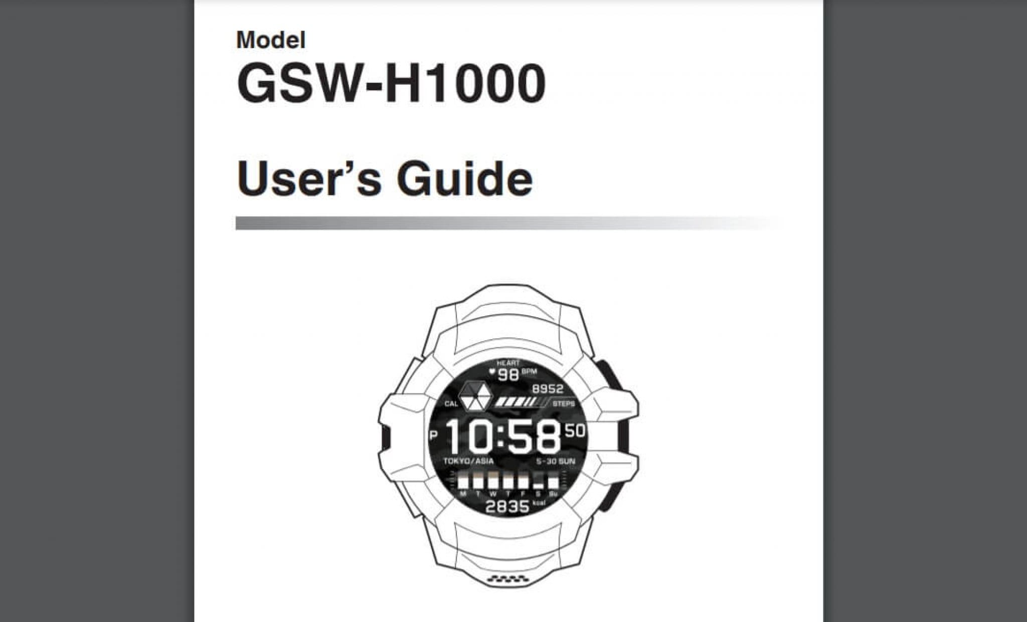GSW-H1000 with Wear OS Instruction Manual now available (and more info ...