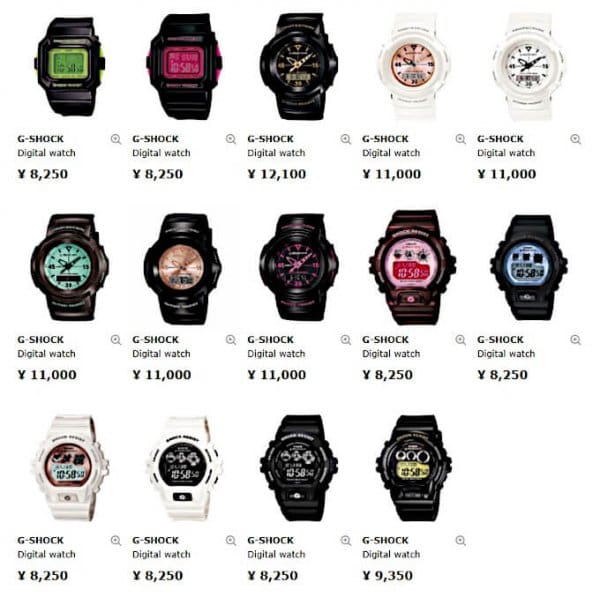 "G-Shock Mini" watches are available in Japan (GMN-500, GMN-550, GMN ...
