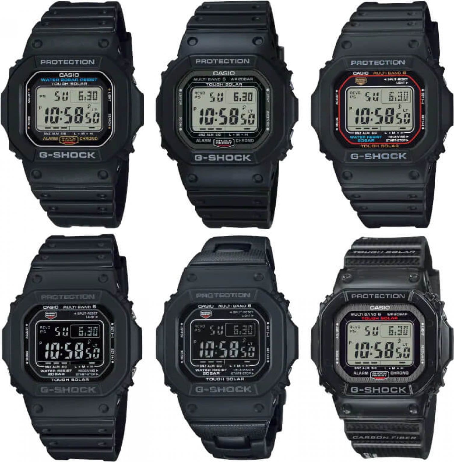 G-Shock 5000U/5600U/5610U Updated Module "U" Series: GW-5000U-1, GW ...