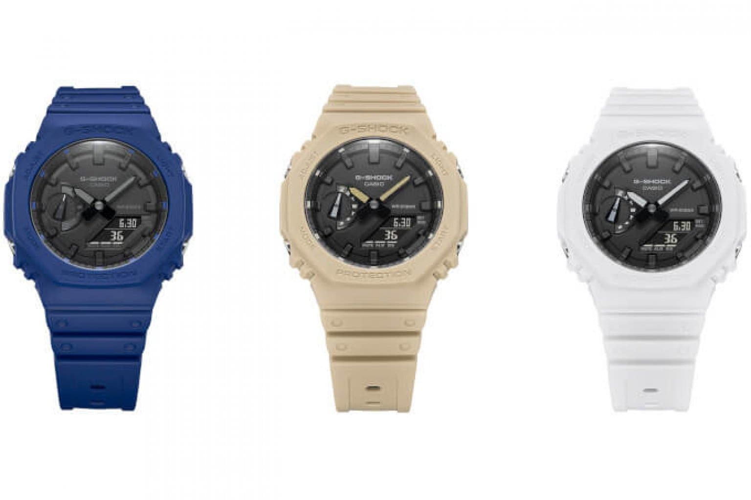 G-Shock adds basic blue, beige, and white to the GA-2100 series - G ...