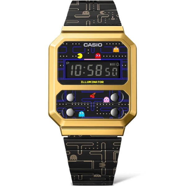 Pac-Man x Casio Vintage A100WEPC-1B Collaboration Watch - G-Central G ...