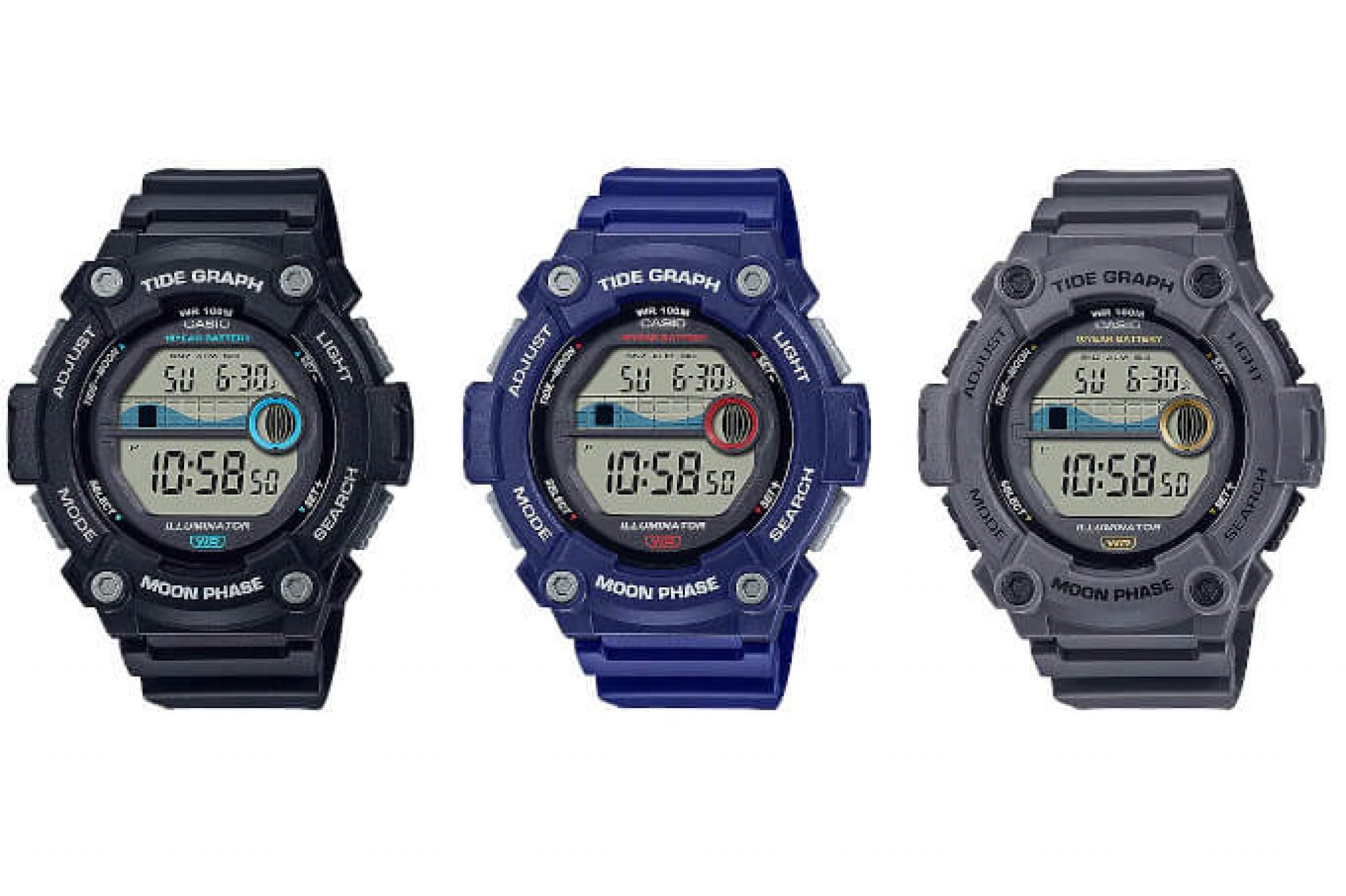 Casio WS-1300H with Tide and Moon Graph and 10-Year Battery - G-Central ...