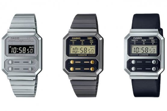 Casio adds three colors and a leather band to the retro A100 - G ...