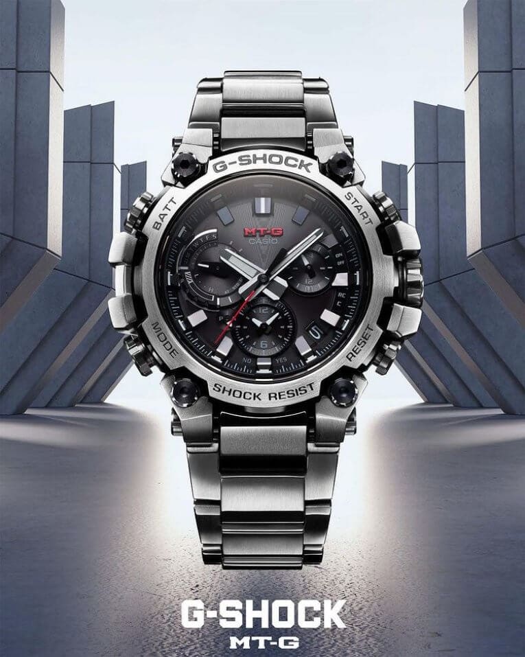G-Shock MTG-B3000D-1A Silver with Black Partial IP - G-Central G-Shock ...