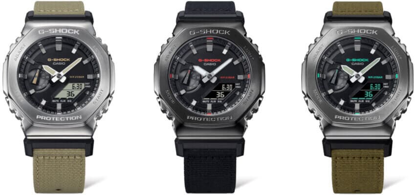 G-Shock GM-2100C Utility Metal Series has a military field watch style ...