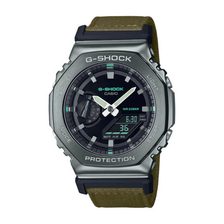 G-Shock GM-2100C Utility Metal Series has a military field watch style ...