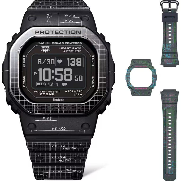 G-Shock G-SQUAD DW-H5600 fitness watch with heart rate monitor is based on the original G-Shock ...