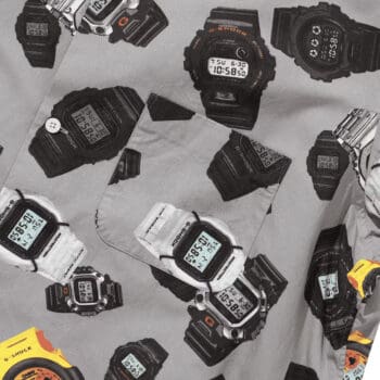 G-Pattern Print Shirt features images of classic G-Shock watches ...