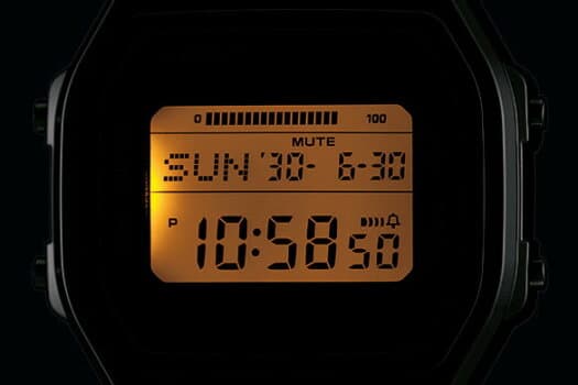 Casio ABL-100 is a retro-style metallic digital watch with Bluetooth ...