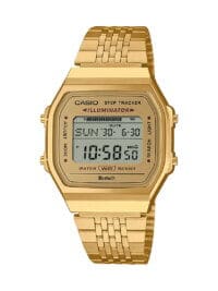 Casio ABL-100 is a retro-style metallic digital watch with Bluetooth ...