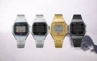 Casio ABL-100 is a retro-style metallic digital watch with Bluetooth ...