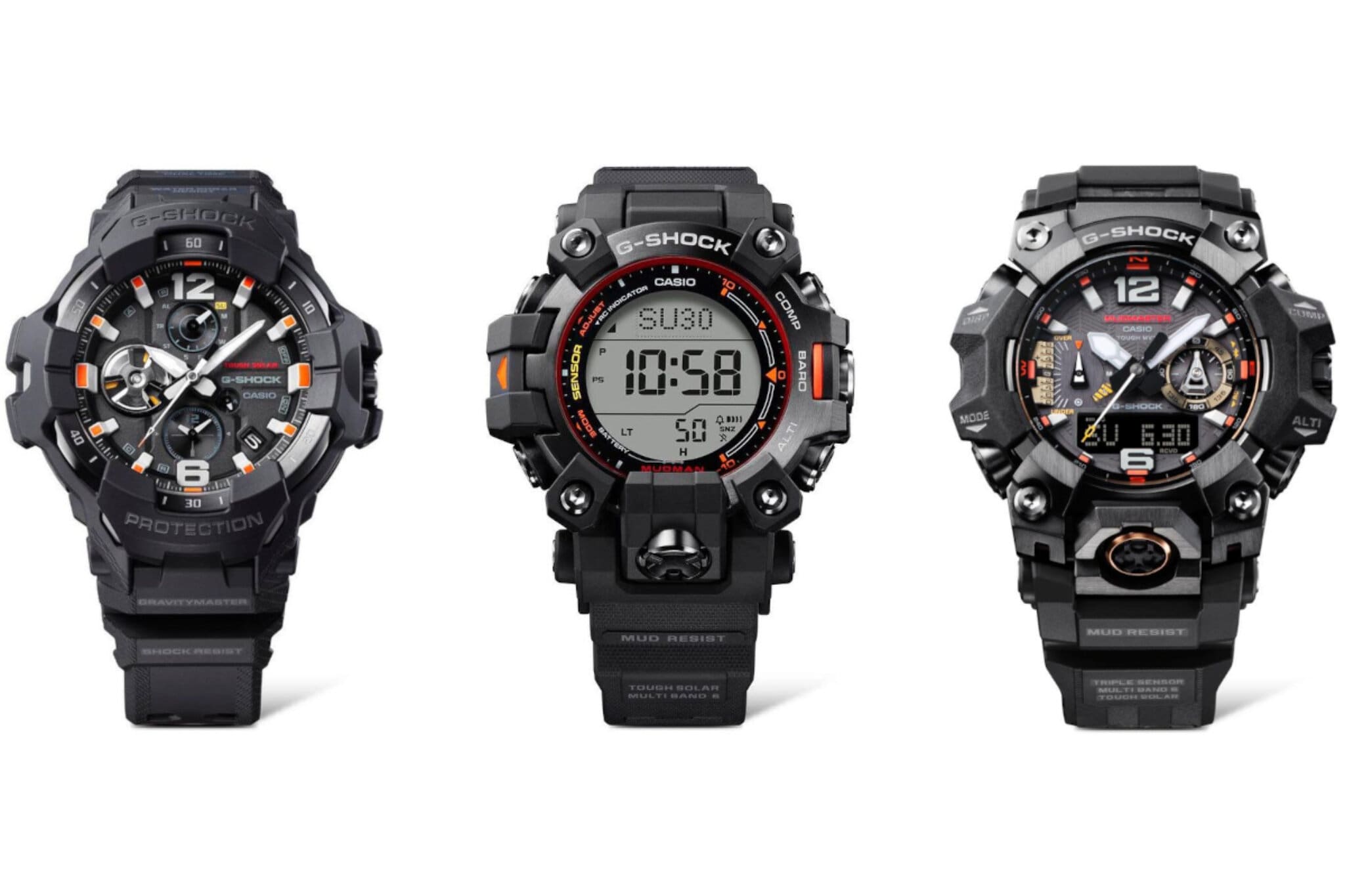 G-Shock Master of G 'Emergency Colors' Series with Gravitymaster ...