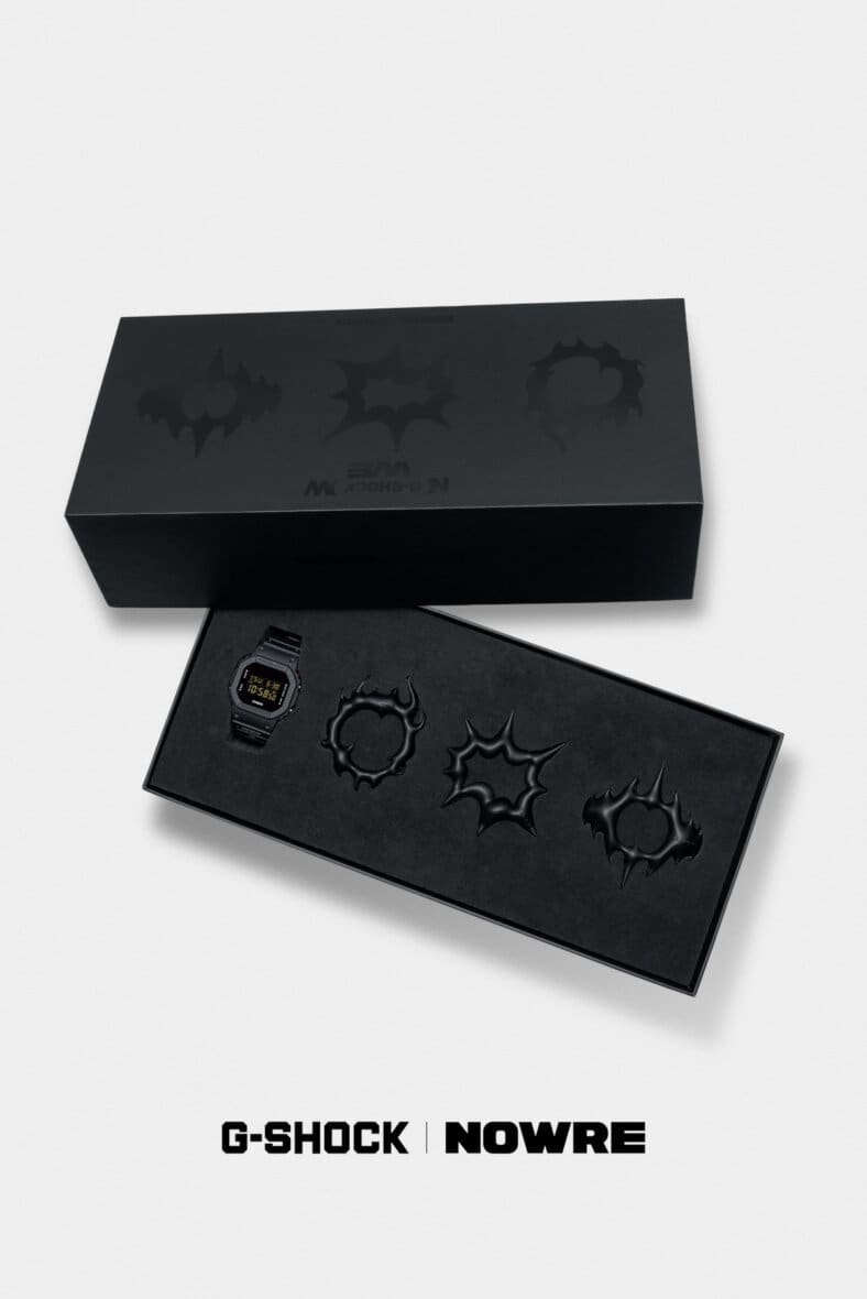 NOWRE x G-Shock DW-5600 Box Set includes symbolic bezel attachments - G-Central G-Shock Fan Site