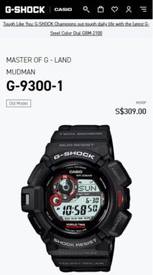 G-Shock Mudman G9300-1 (G-9300 series) is discontinued - G-Central G ...