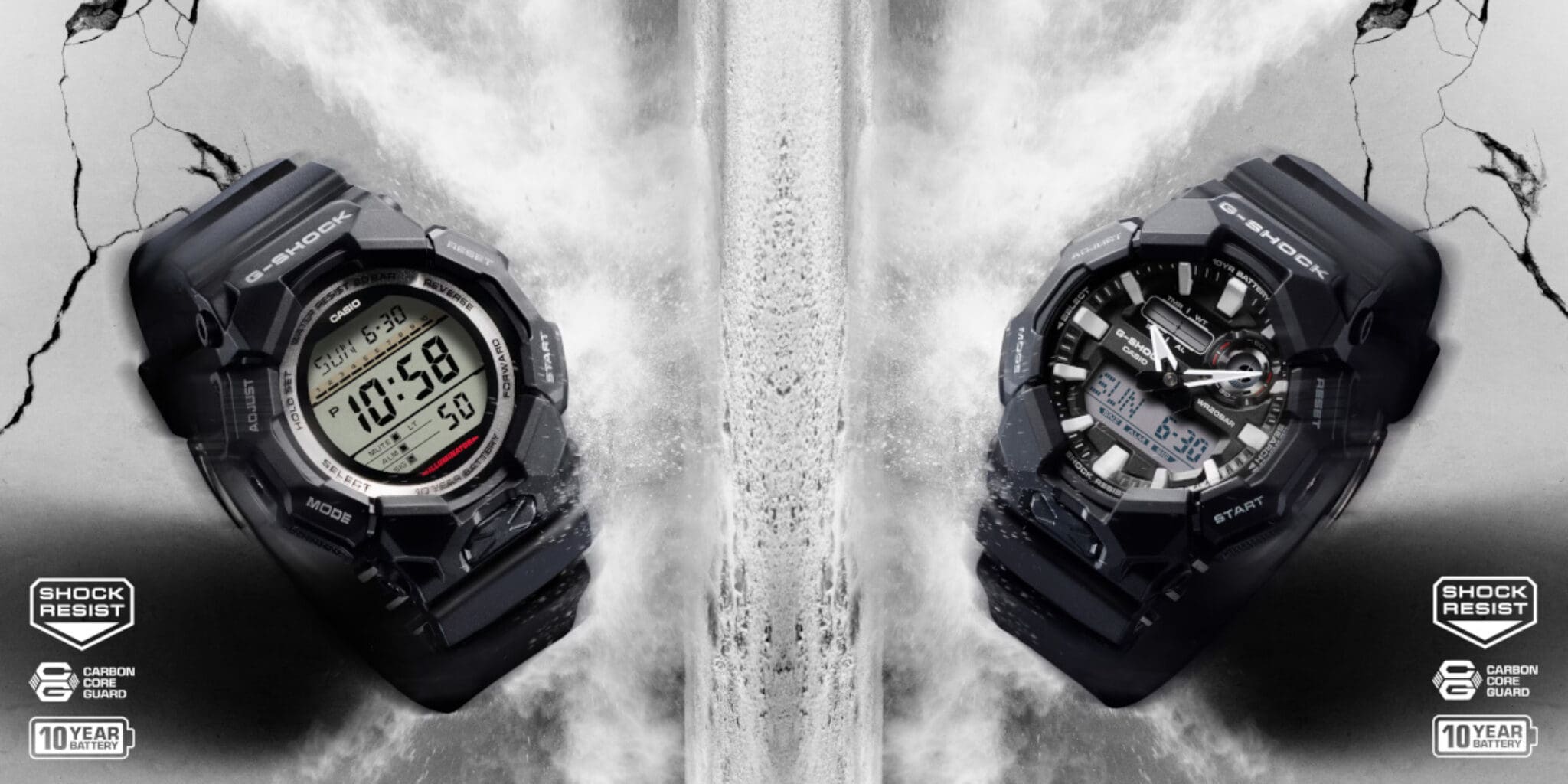 G-Shock GA-010 and GD-010: 'New Rugged Basic' Analog-Digital and ...
