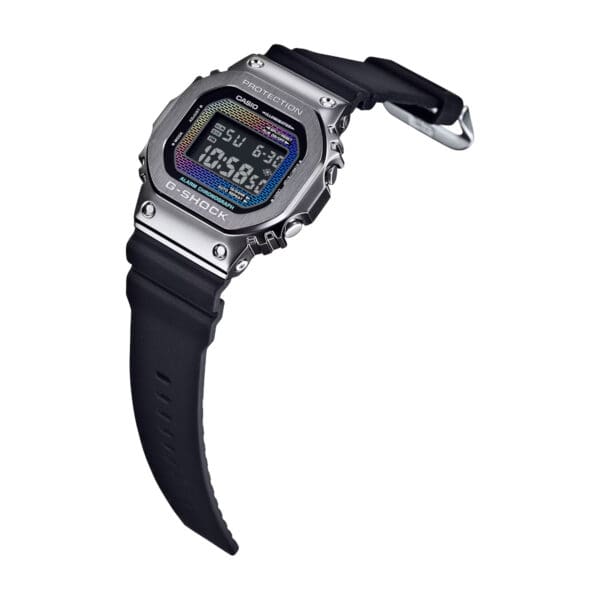 Two more metal-covered G-Shock Rainbow Brick Wall models with gray ion ...