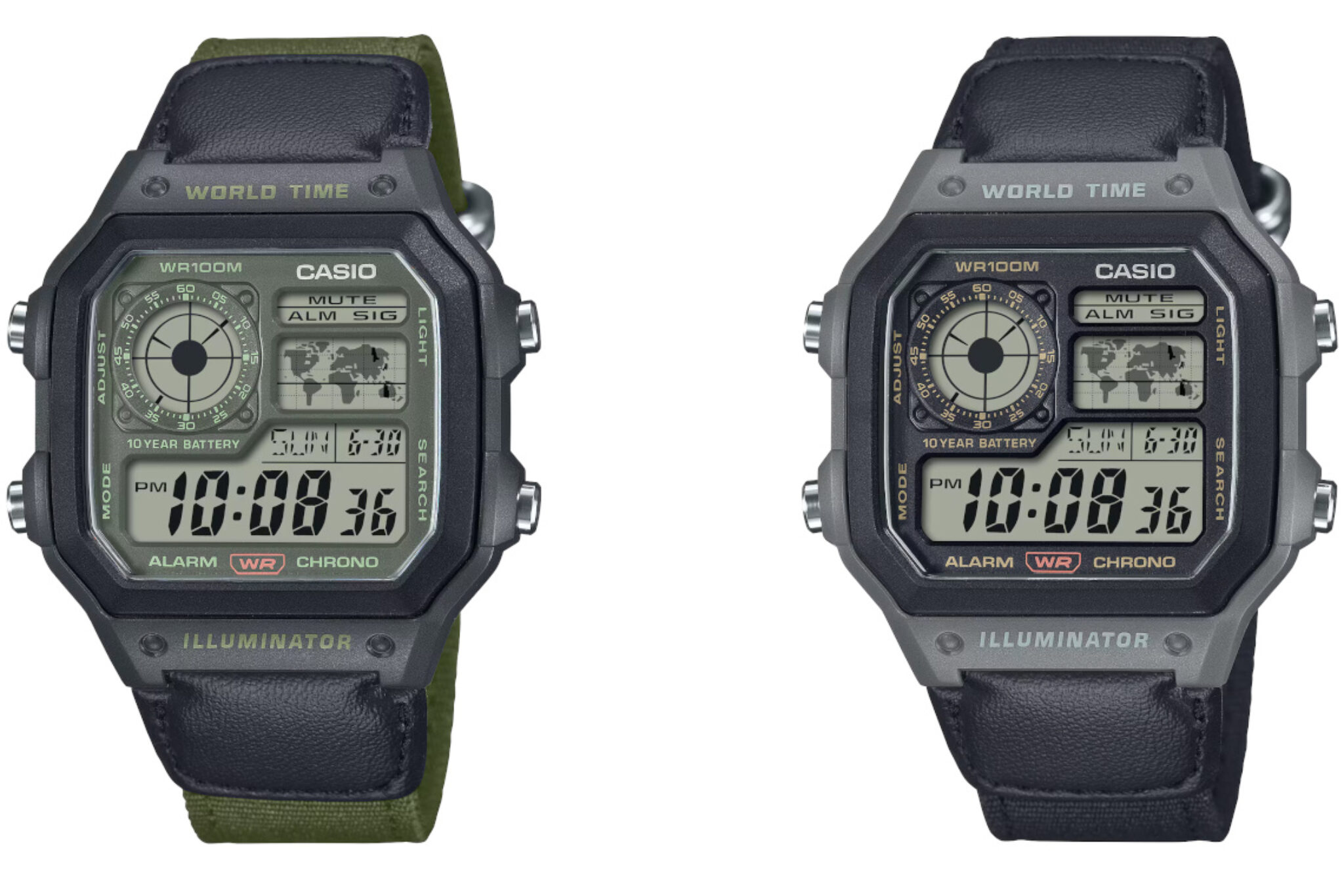 AE-1200WH 'Casio Royale' gets a leather band upgrade with AE-1200WHL-5AV and cloth bands with AE ...