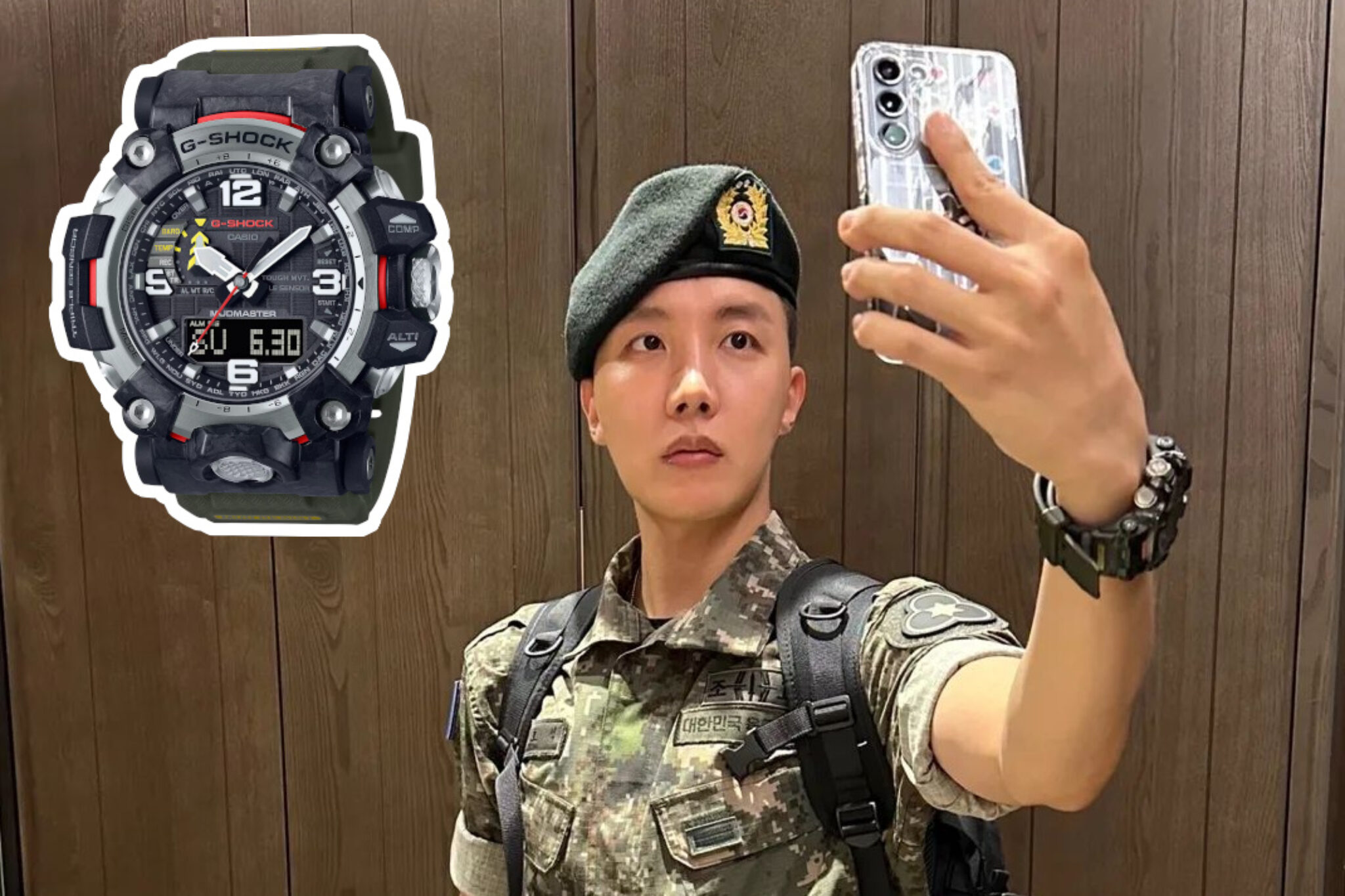 BTS member J-Hope leaves military service wearing a G-Shock Mudmaster ...