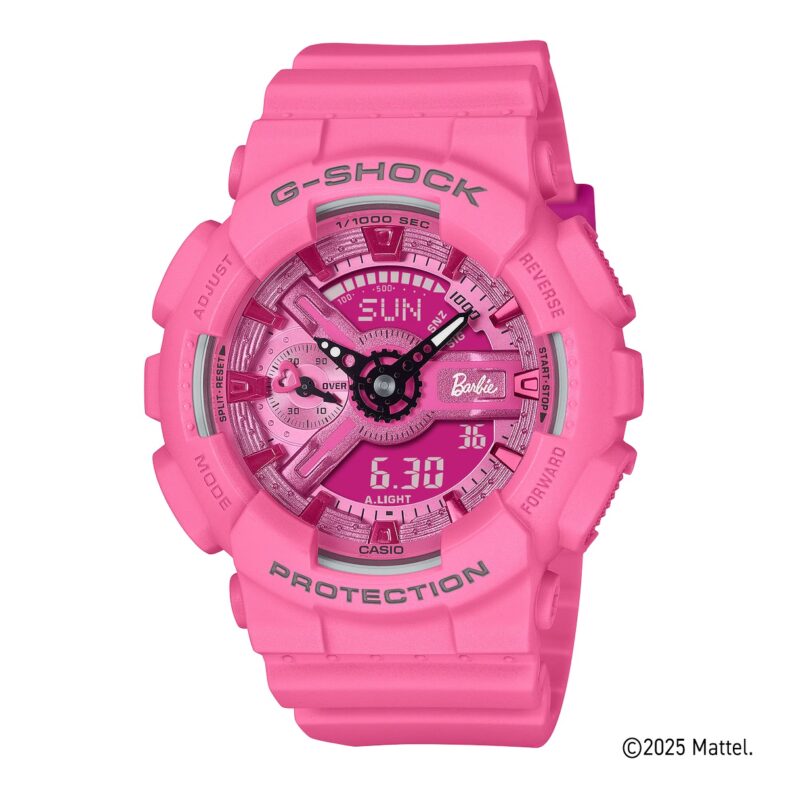 Barbie x G-Shock GMA-S110BE-4A limited edition watch is pink, of course ...