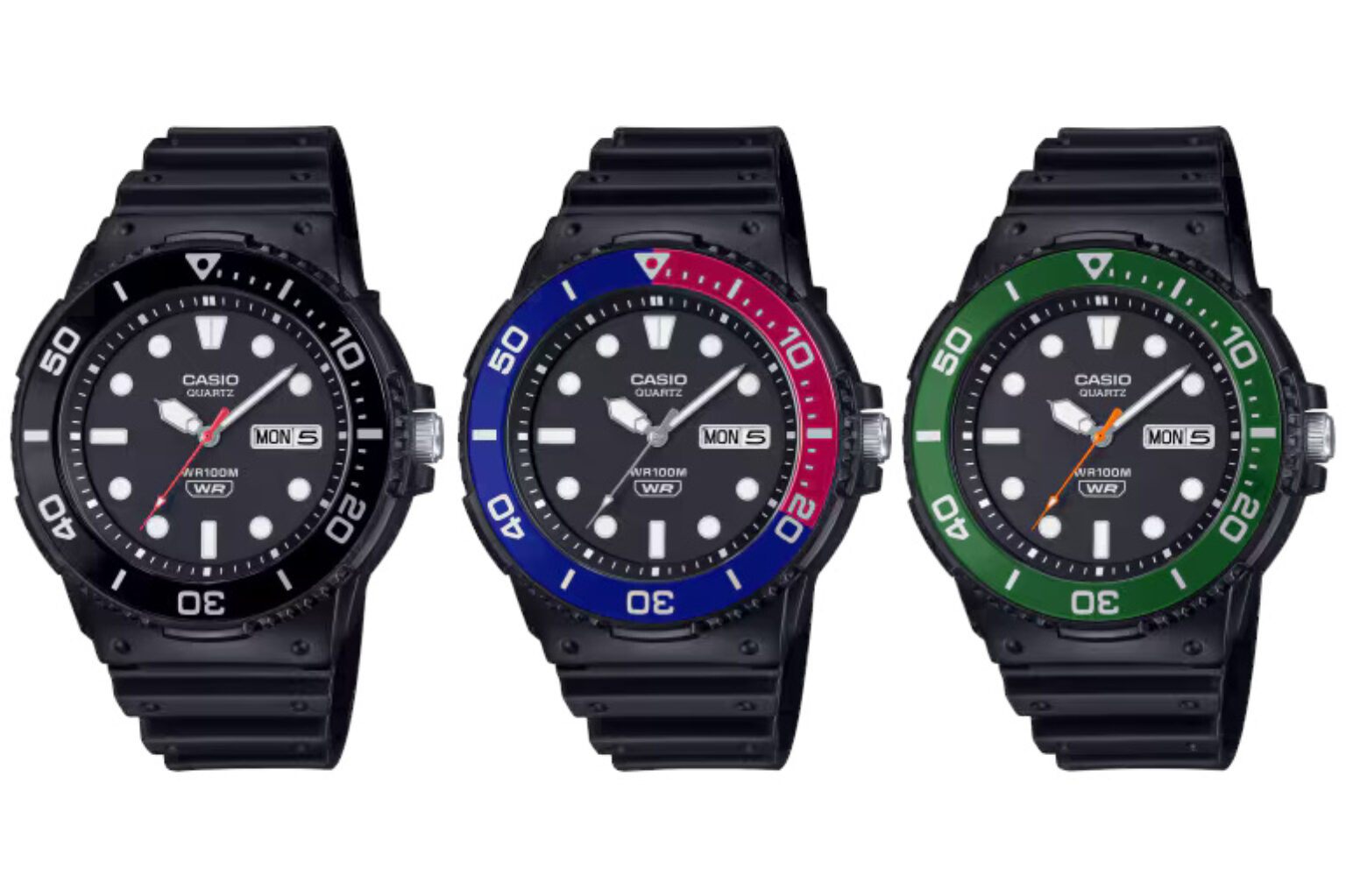 Casio MRW-230H diving-style analog resin watches available for pre ...