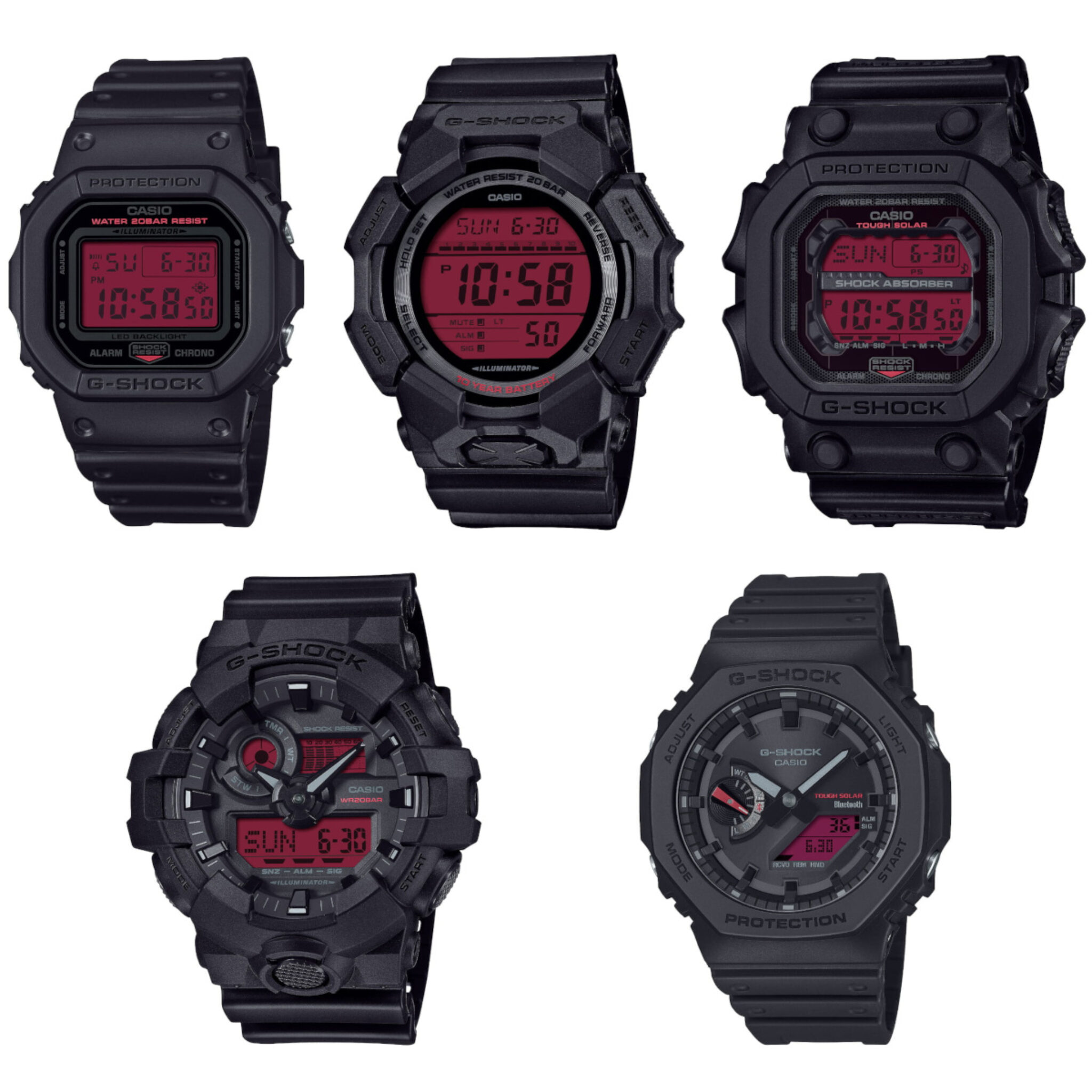 Black and Bold Red Series offers a unique tactical style with five ...
