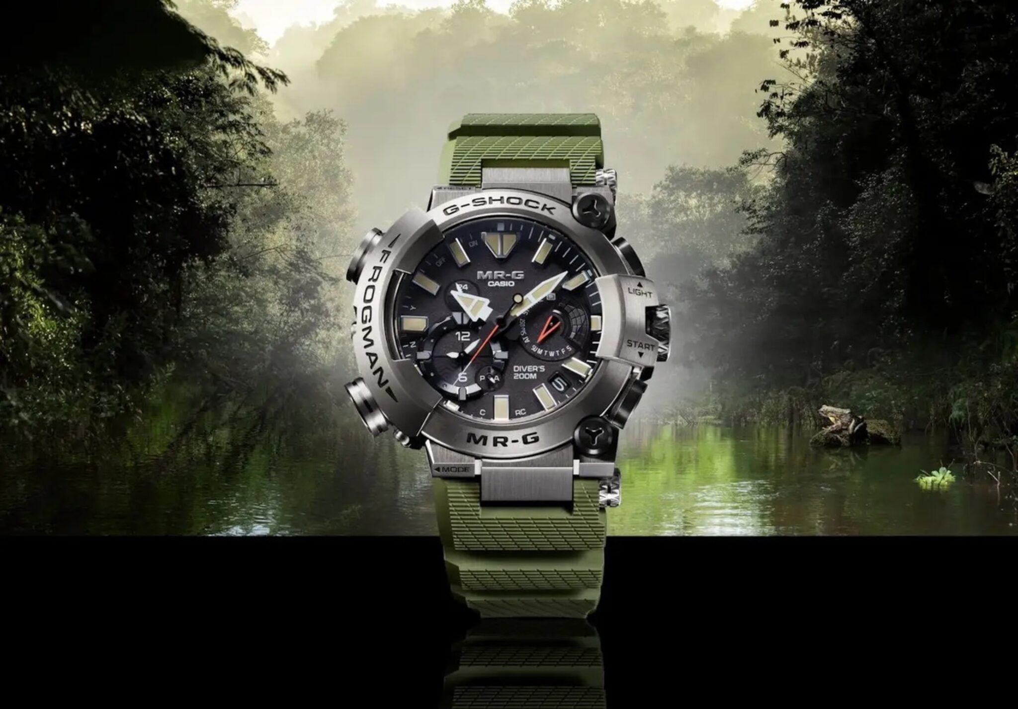 G-Shock Frogman MRG-BF1000RG-3A has a military style inspired by the ...