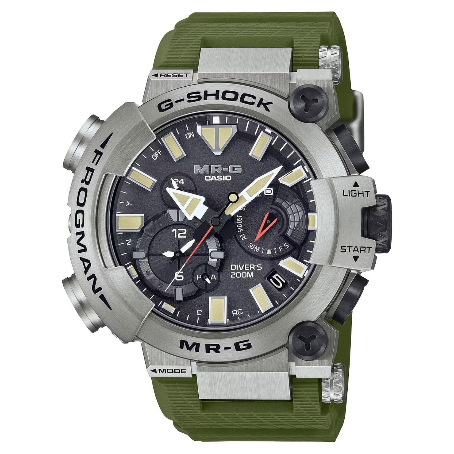 G-Shock Frogman MRG-BF1000RG-3A has a military style inspired by the ...