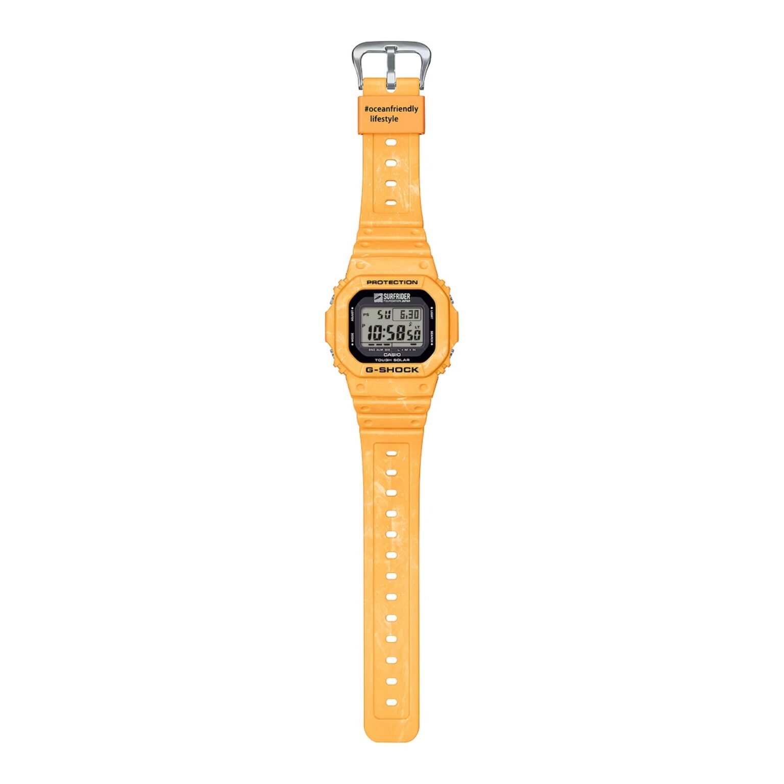 Surfrider Foundation Japan x G-Shock G-5600SFJ-9 has a yellow 'Sunrise Surf' theme - G-Central G ...