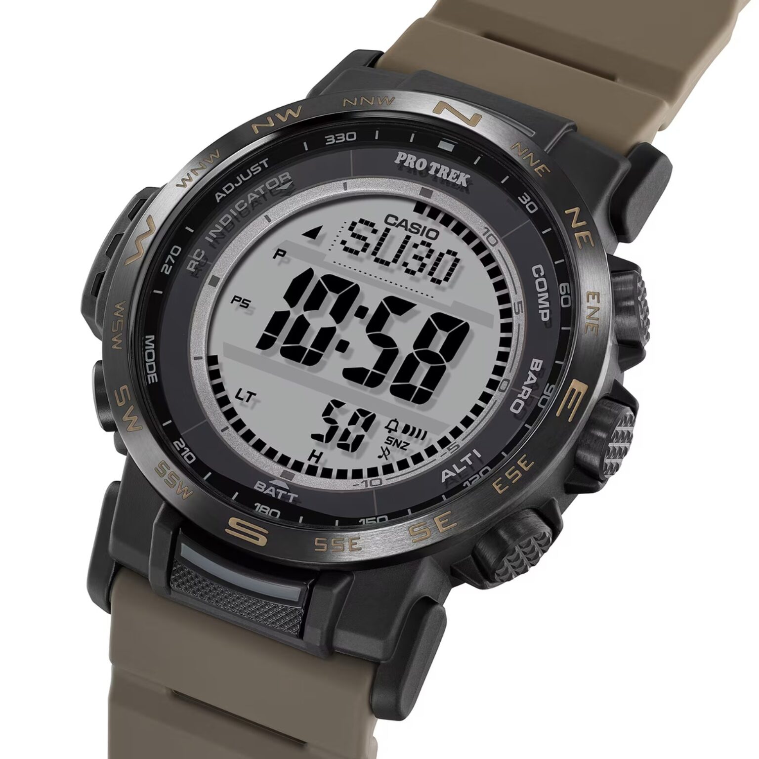 Pro Trek PRW-35LD-5 and PRW-35TLD-7 are the first Casio watches with a phosphorescent digital ...