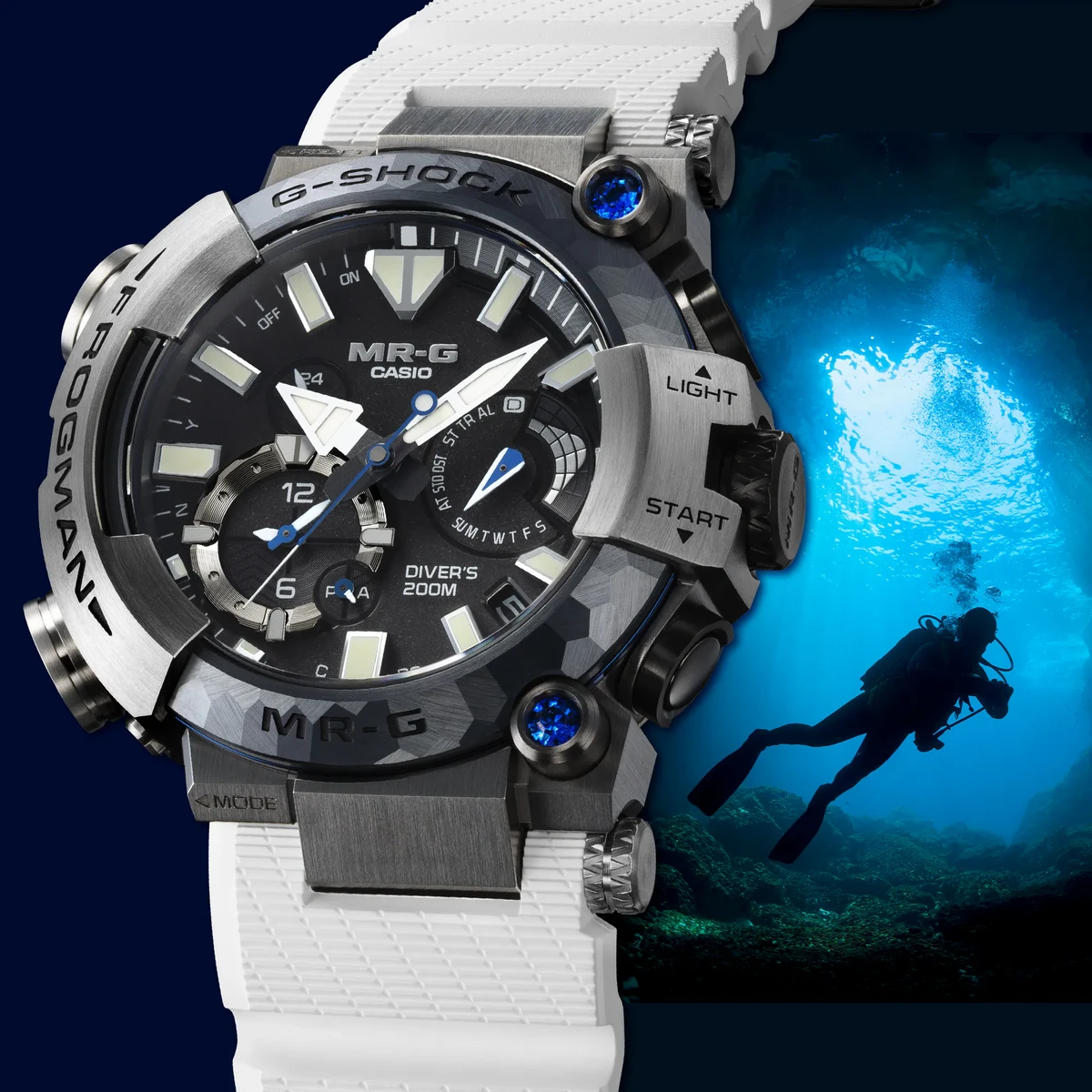 Brinicle-inspired G-Shock Frogman MRG-BF1000EB-1A diving watch is ...