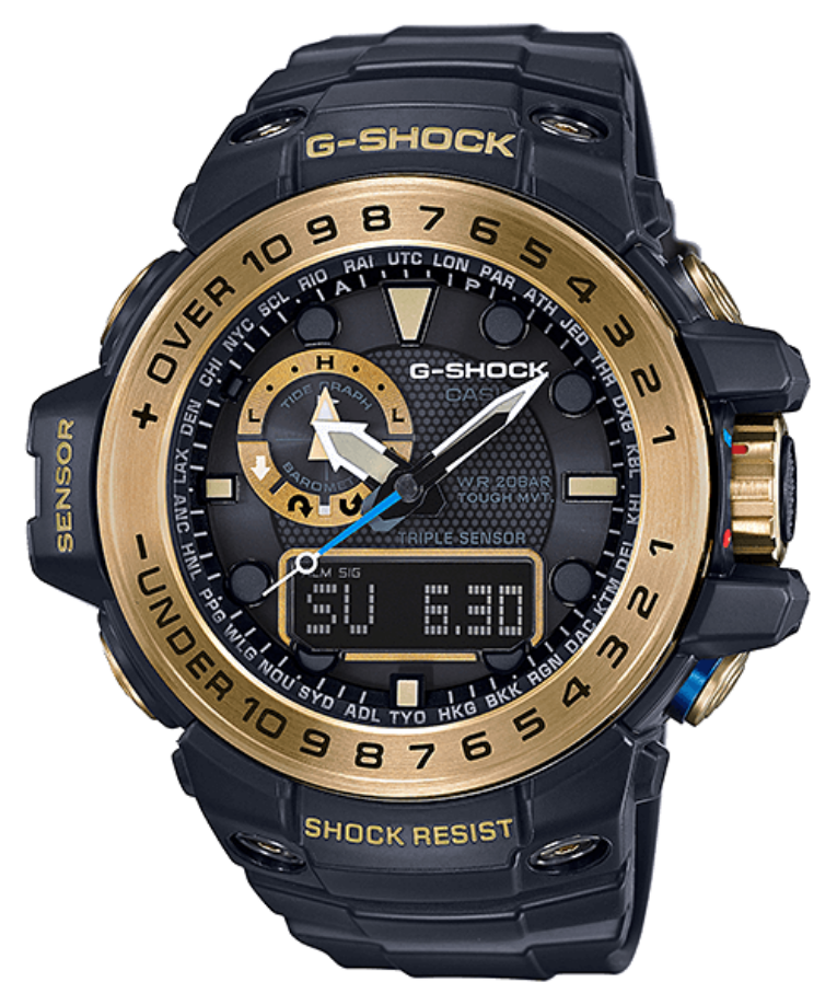 G-Shock Black and Gold Master of G Series: Gulfmaster, Mudmaster ...